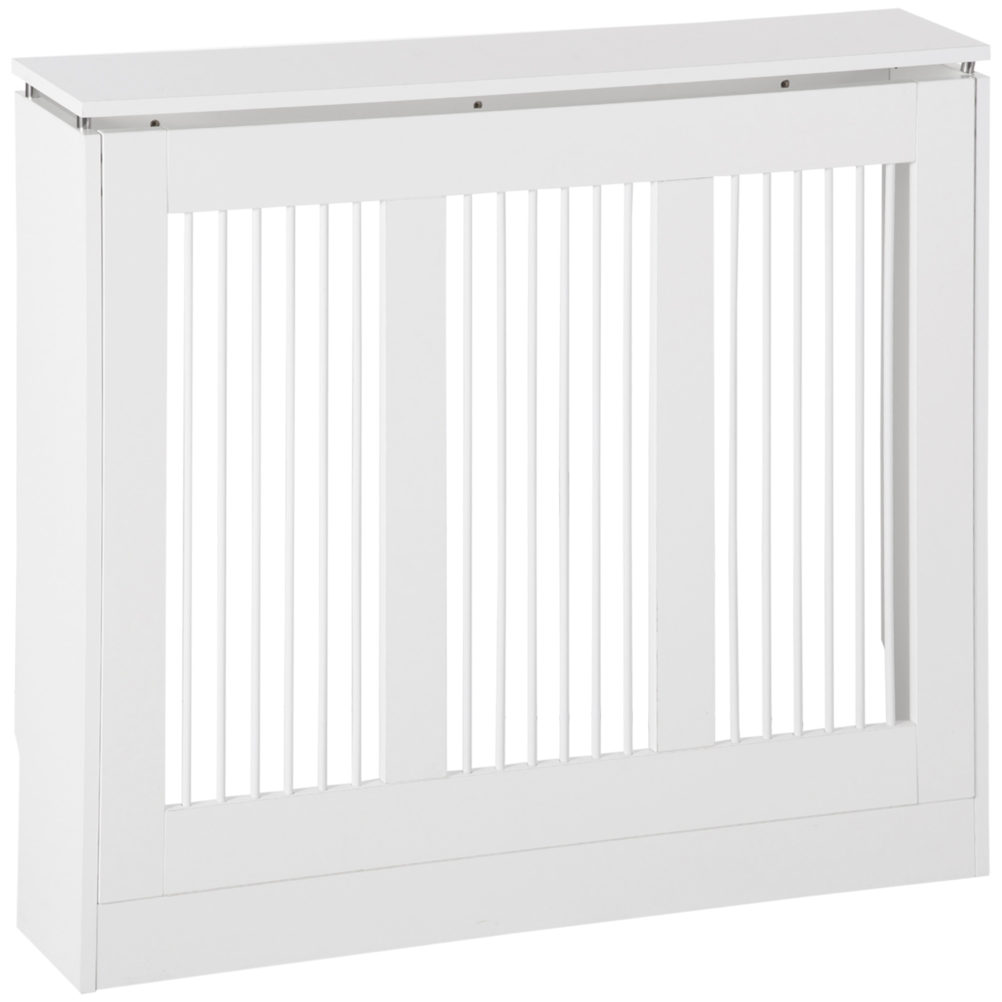 Masca pentru radiator Homcom, MDF/Otel, 90x18x84 cm, Alb - eMAG.ro
