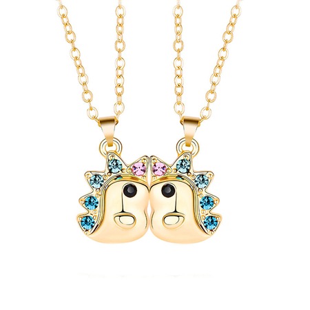 Set 2 lantisoare magnetice pandantiv dinozauri, gold plated - eMAG.ro