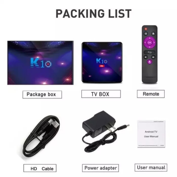 Мултимедиен плеър TV Box K10, Amlogic, 8K, 4GB RAM, 64GB ROM, USB 3.0, Черен, Тв бокс - eMAG.bg
