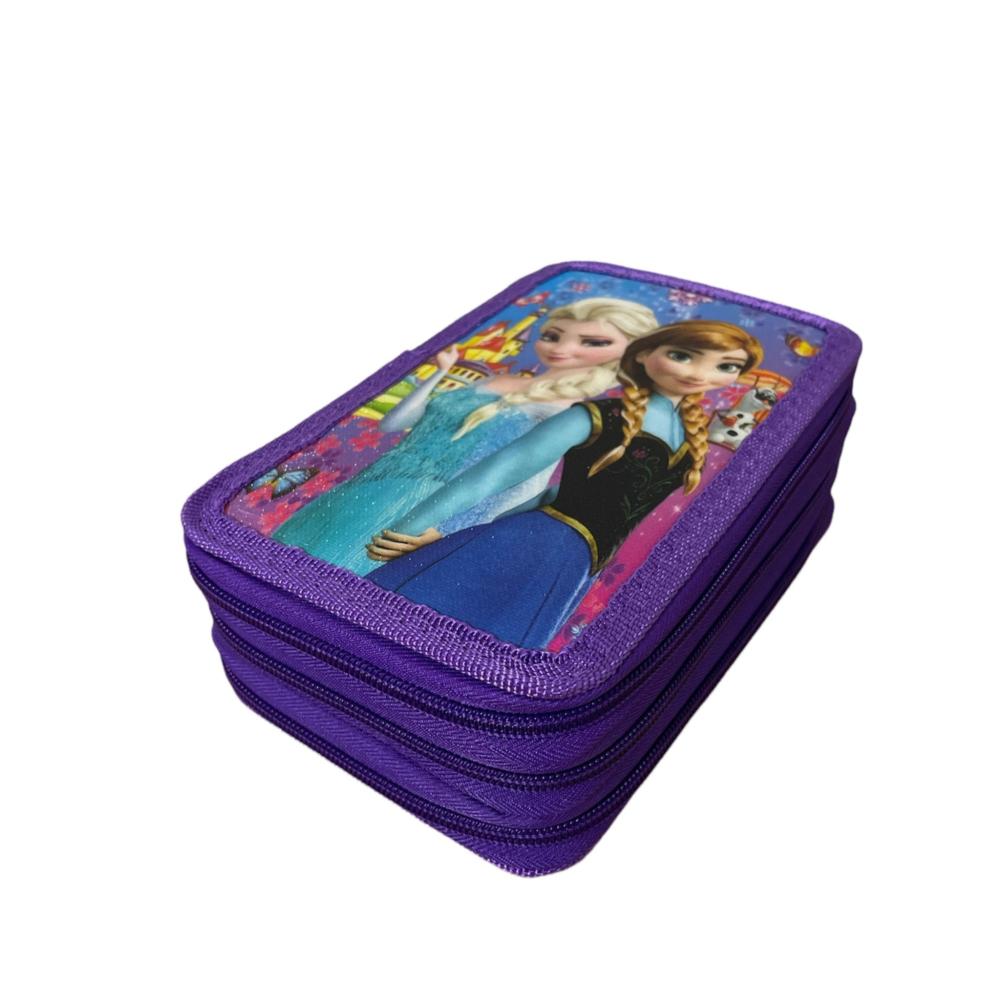 Penar echipat Frozen, Ana si Elsa, 3 compartimente, 34 piese, 19 x 14,5 ...