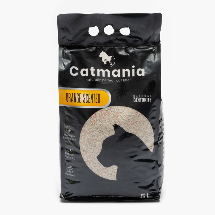 Гранули за котешка тоалетна Catmania, Портокал, 5 л - eMAG.bg