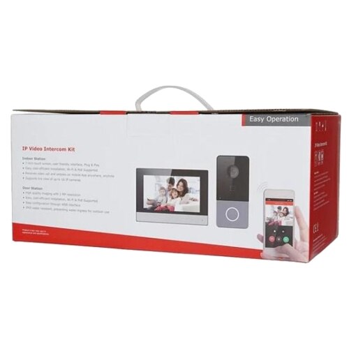 Kit videointerfon TCP/IP pentru 1 familie, monitor TFT LCD 7 inch ...