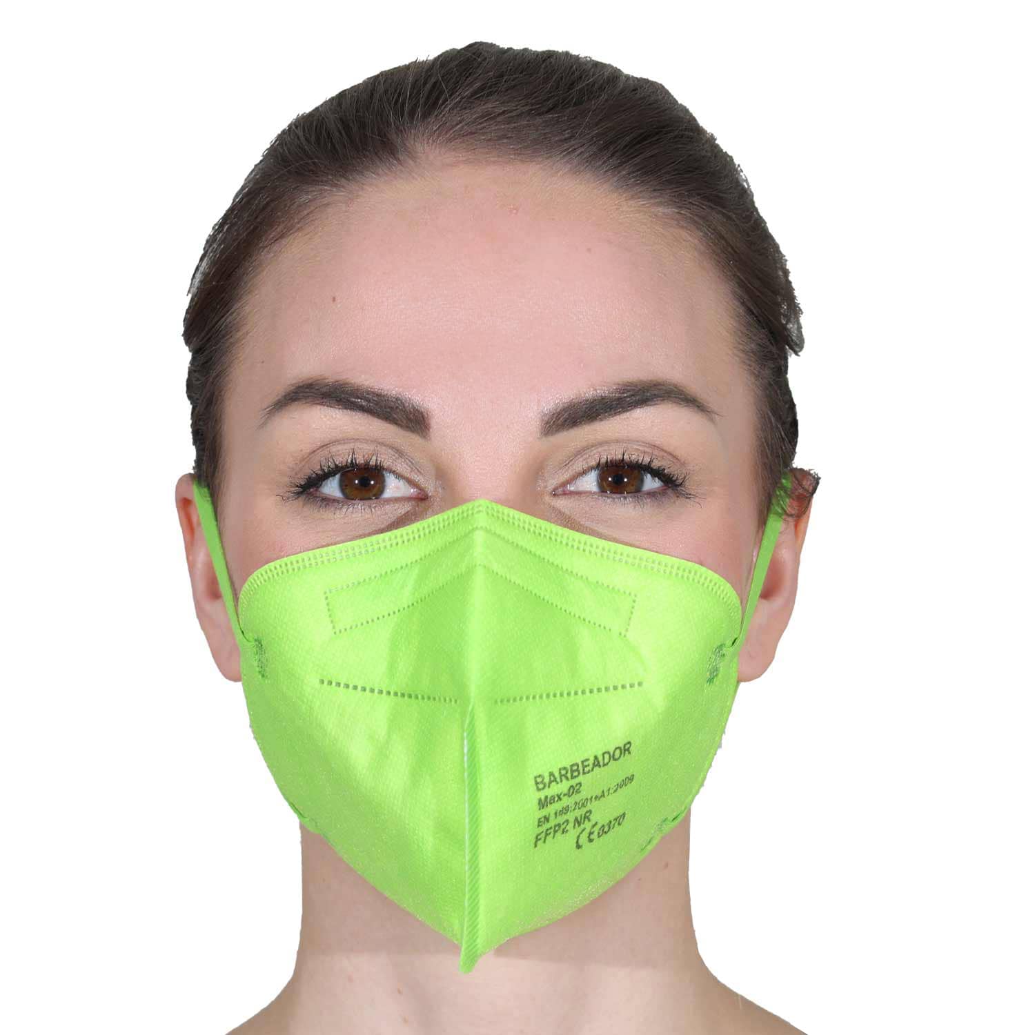 Masca faciala FFP2 fara supapa, 5 straturi, verde - eMAG.ro