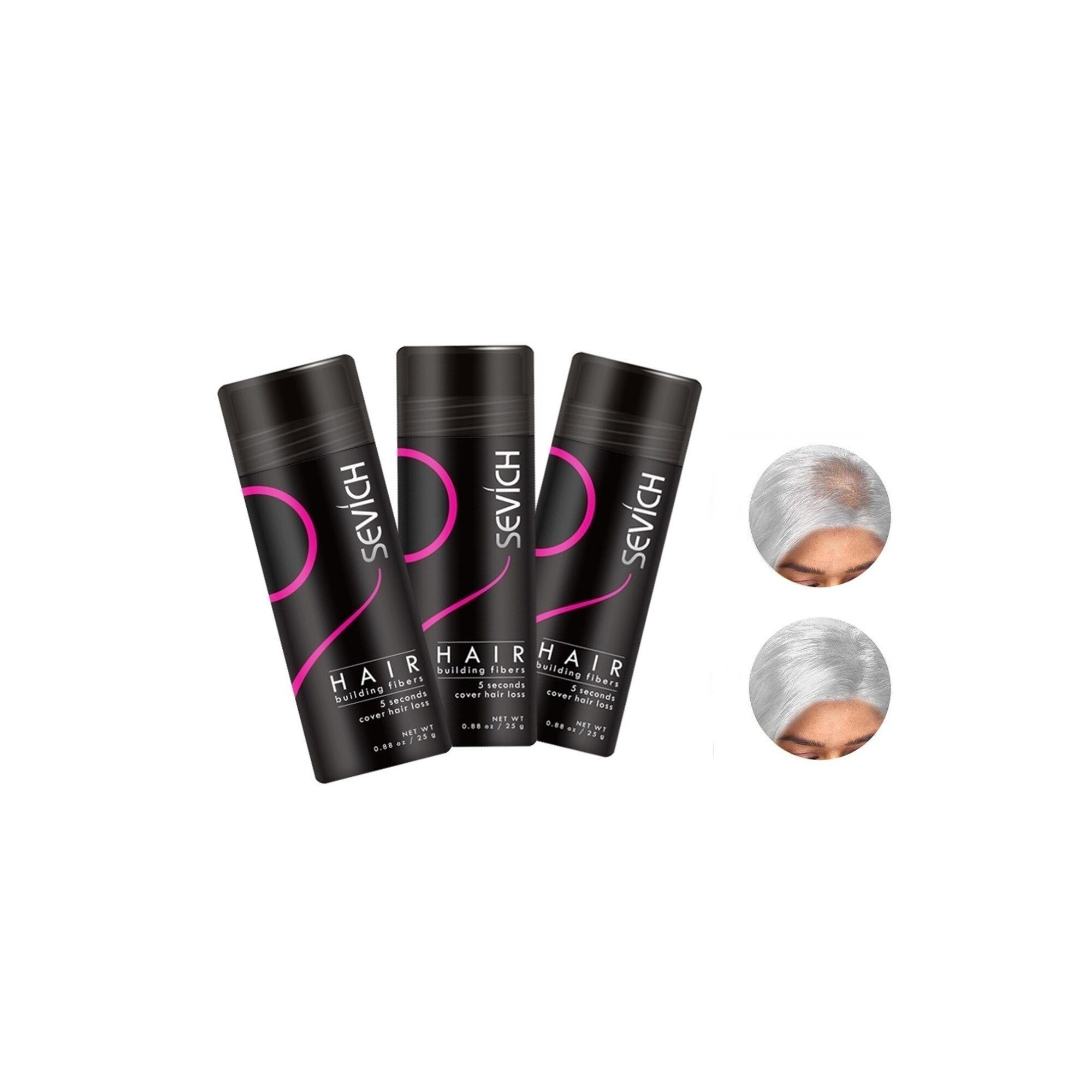 Pachet x 3 Fibre pentru par rar Sevich, alb, 25 g - eMAG.ro