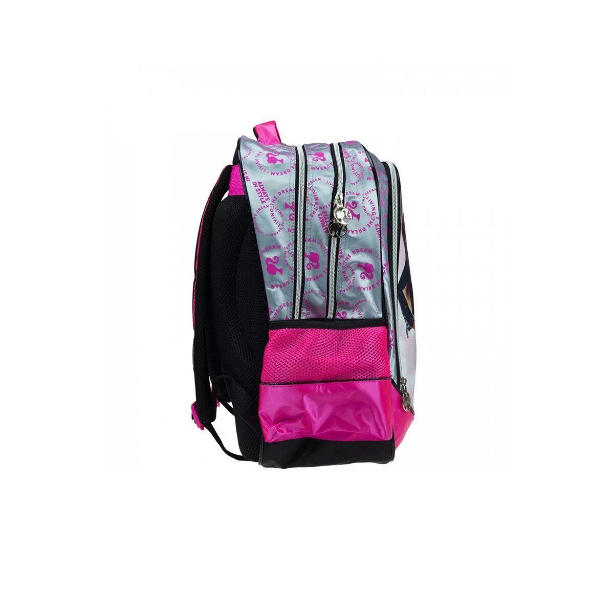 Ghiozdan scoala, Barbie, cu papusa cadou, Style, gri, 46 cm - eMAG.ro