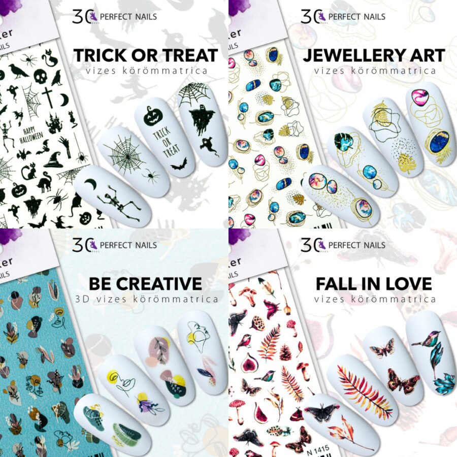 Autocolant pentru unghii, Perfect Nails, Multicolor - eMAG.ro