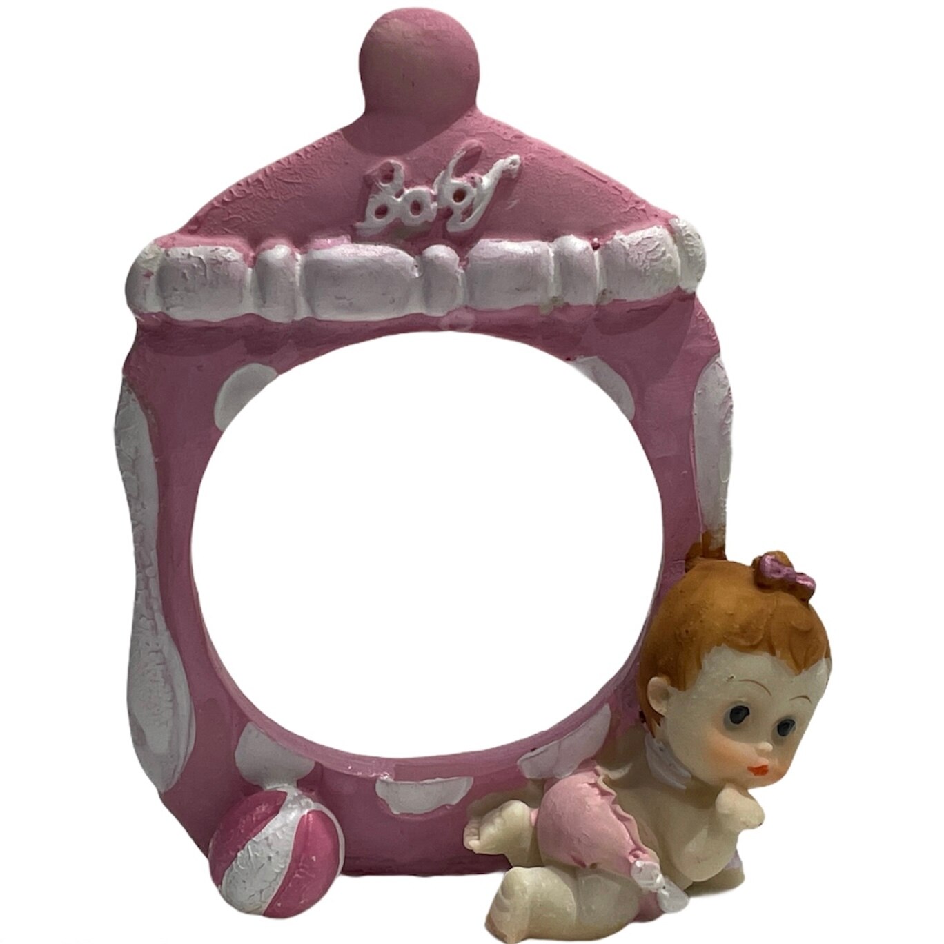 Marturie botez, Rama foto roz, 9x7 cm - eMAG.ro