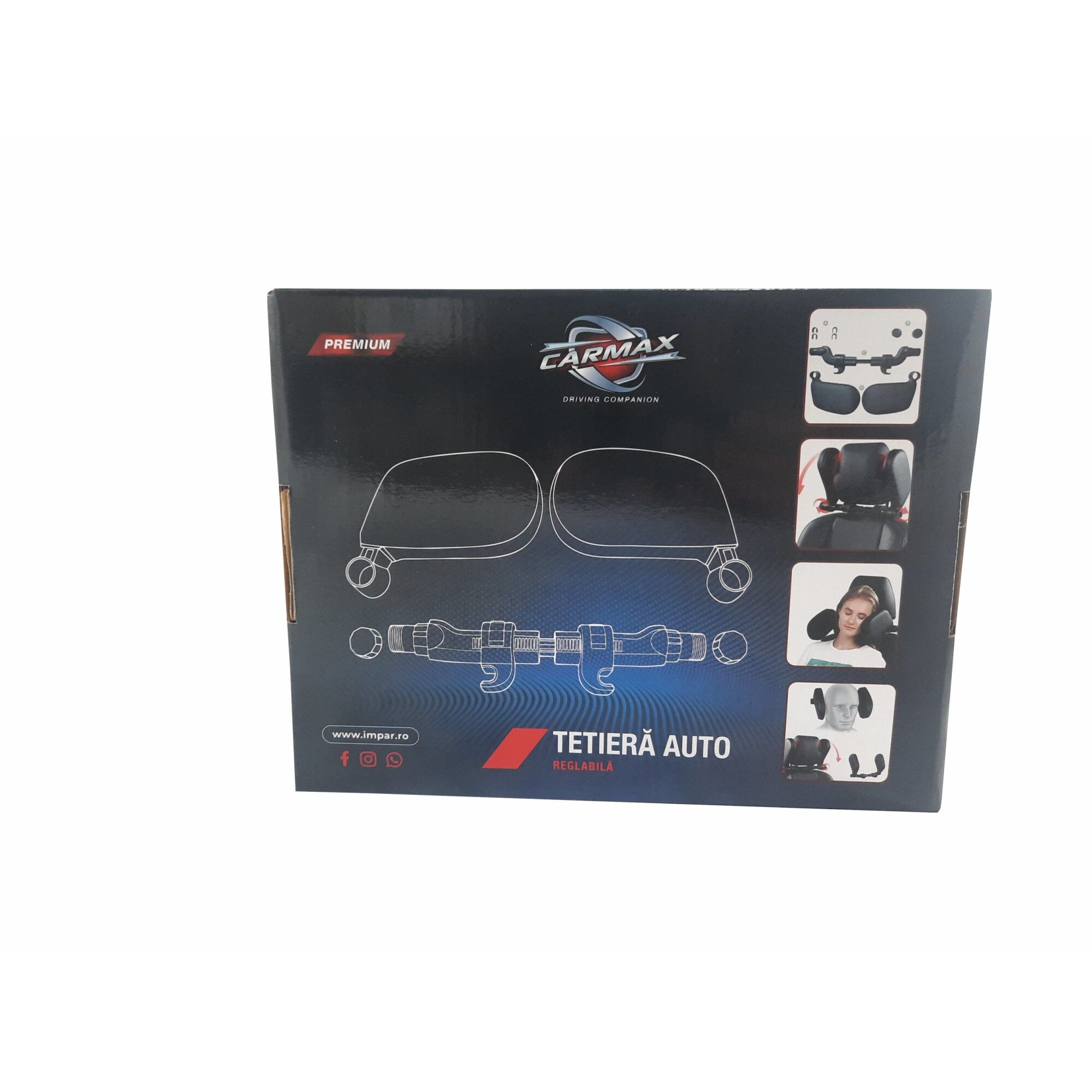 Suport tetiera auto reglabila Carmax - eMAG.ro