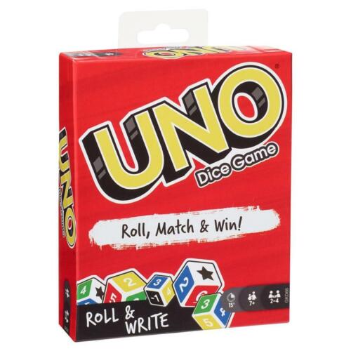 Joc cu zaruri UNO Roll & Write Dice Mattel, 7+ ani - eMAG.ro