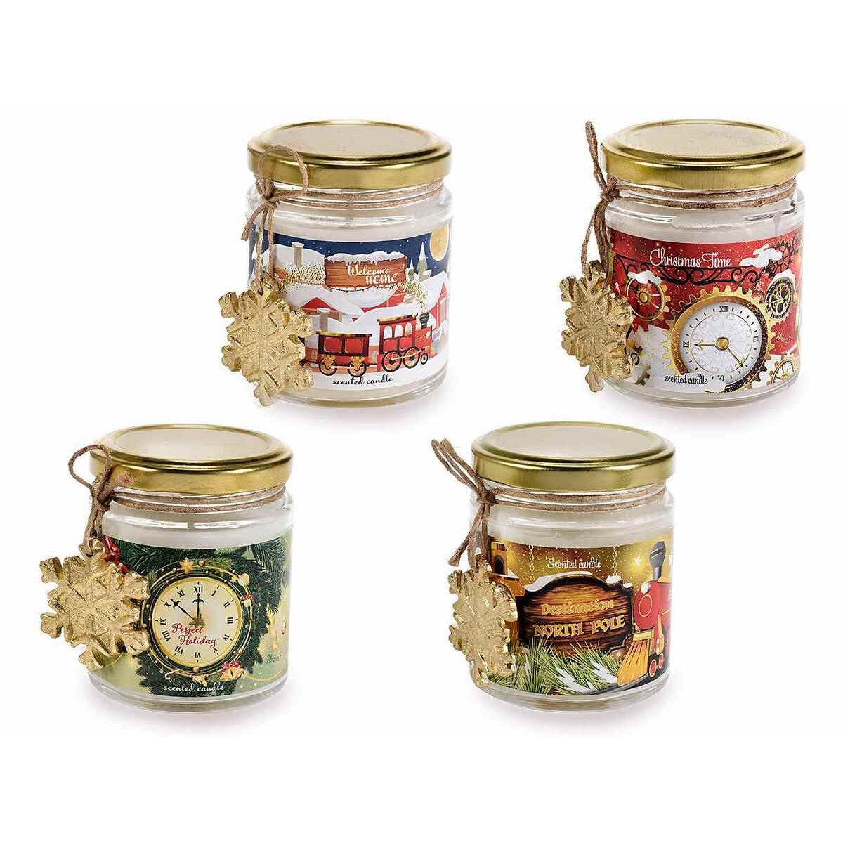 Set 4 lumanari parfumate Craciun 6.5x8 cm - eMAG.ro