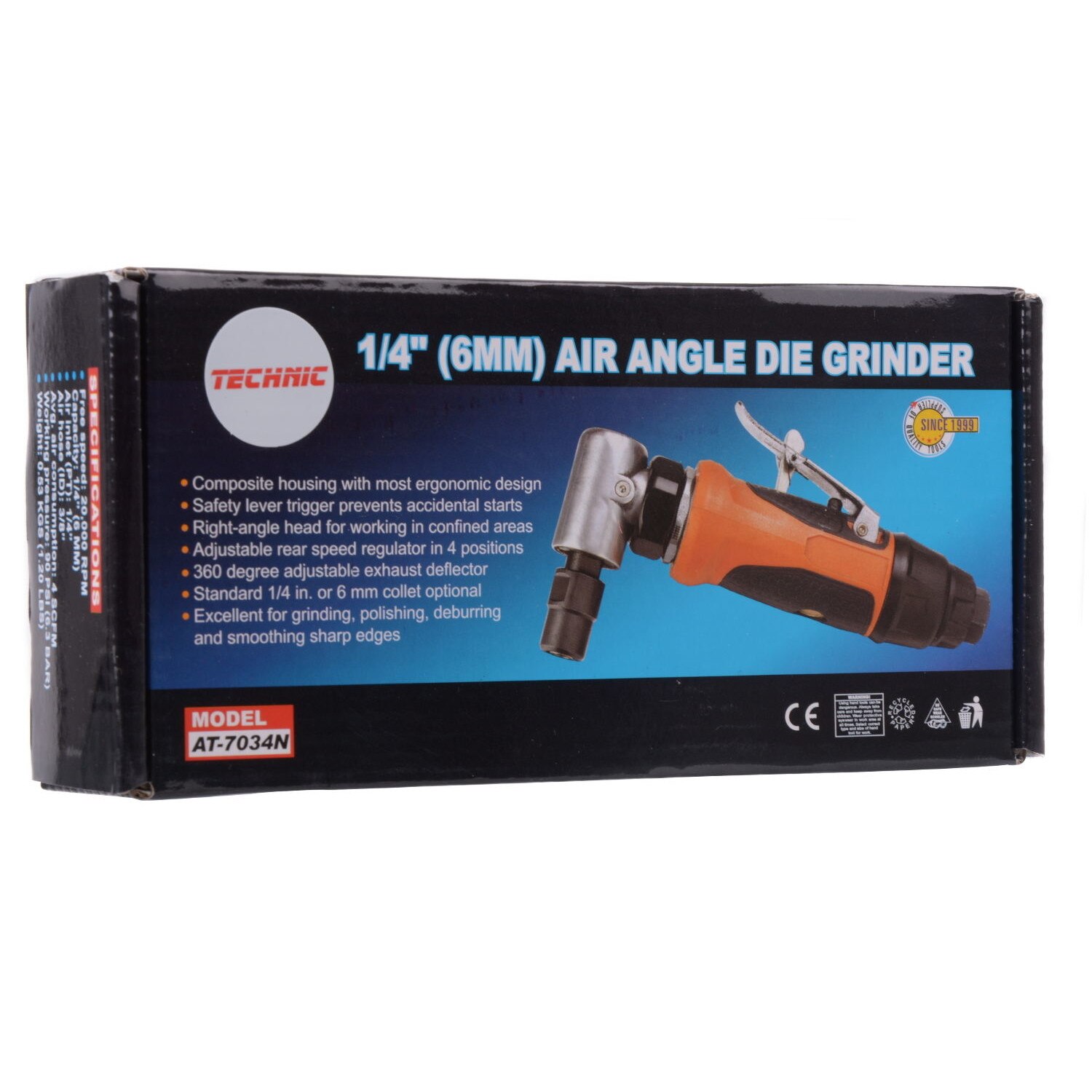 Slefuitor unghiular pneumatic Technic AT-7034N 6mm - eMAG.ro