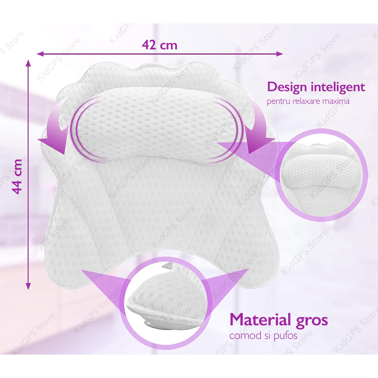 Perna de baie pentru cada Premium Topaqua® Dual Flex, cu ventuze ...