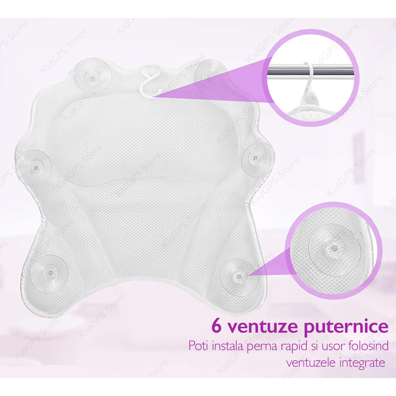 Perna de baie pentru cada Premium Topaqua® Dual Flex, cu ventuze ...