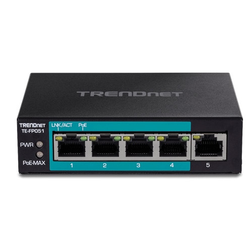 Превключвател 4 porturi Fast Ethernet Long Range 250m PoE+ 60W, 1 порт ...