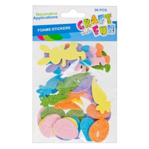 Set stickere de Paste moi din spuma Craft with Fun 36 bucati, Culori ...