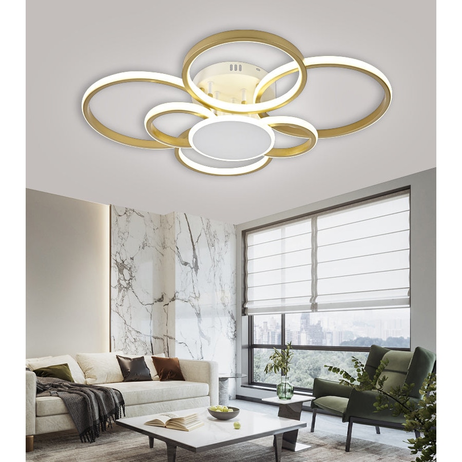 Lustra LED RFAN, Model R9037, cu Telecomanda, 3 Tipuri de Lumina ...