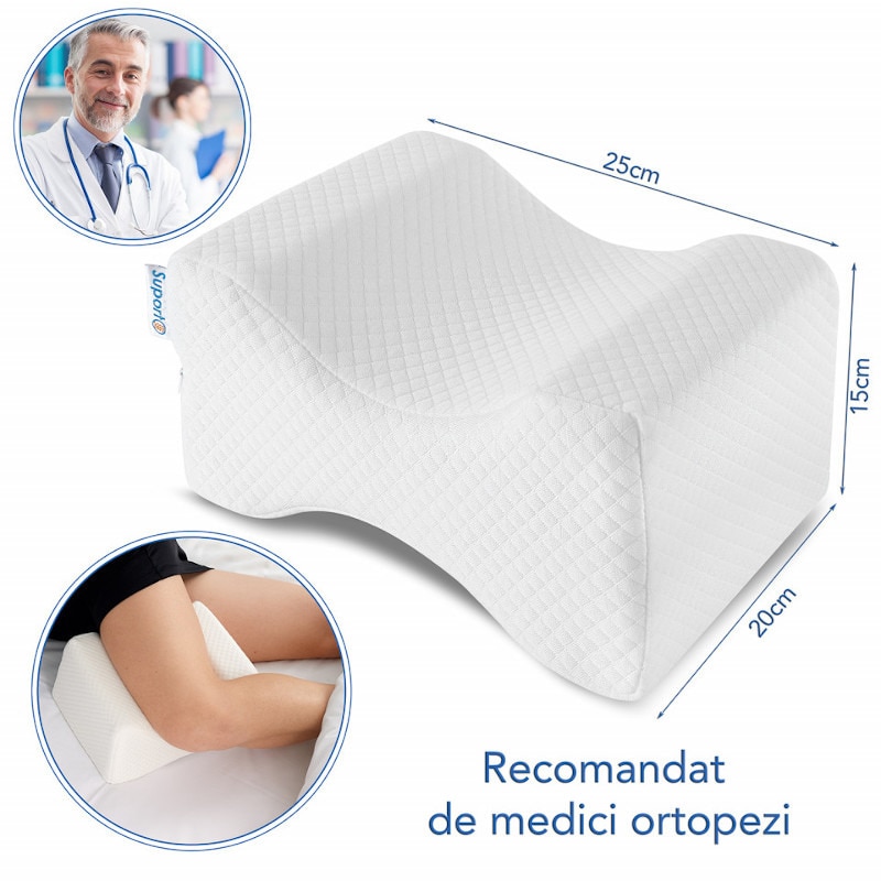 Perna ortopedica pentru genunchi si picioare, din spuma, cu memorie, 25 ...