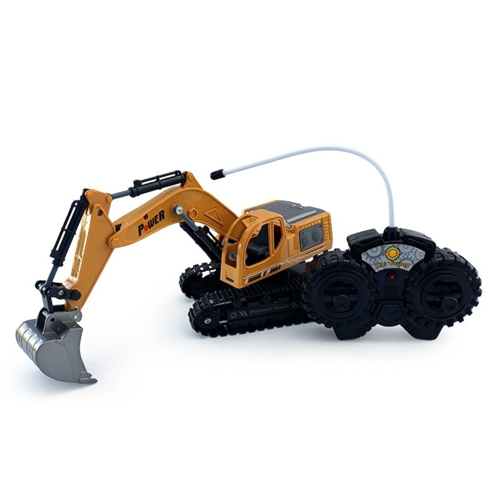 Excavator din plastic cu telecomanda, 32x19 cm, NJB-552 - eMAG.ro