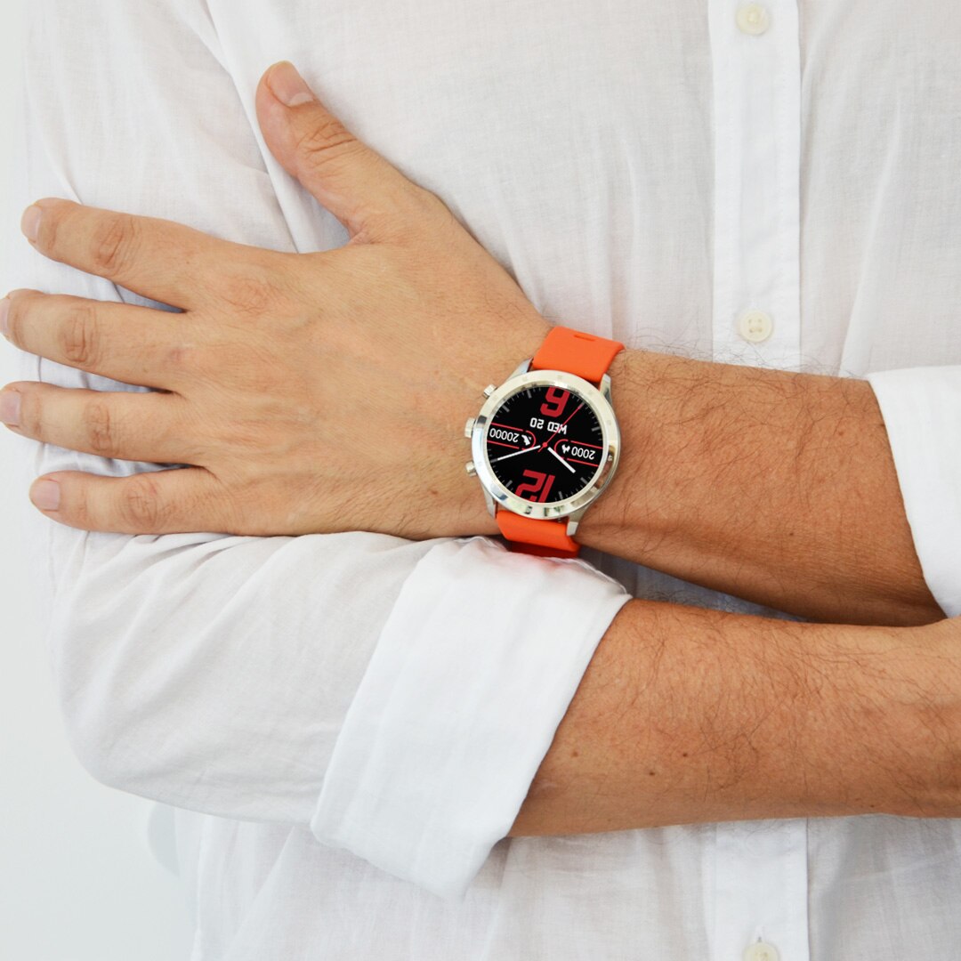 Ceas Smartwatch BEYOND Watch Earth Series, Orange - eMAG.ro