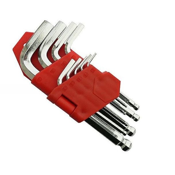 Set 9 chei imbus hexagonale, Carcommerce, 130 mm, Argintiu - eMAG.ro