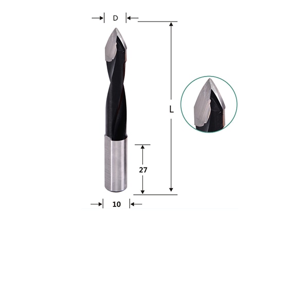 Burghiu placat cms 8x57.5 gaura strapunsa, rotatie dreapta, coada de 10 ...