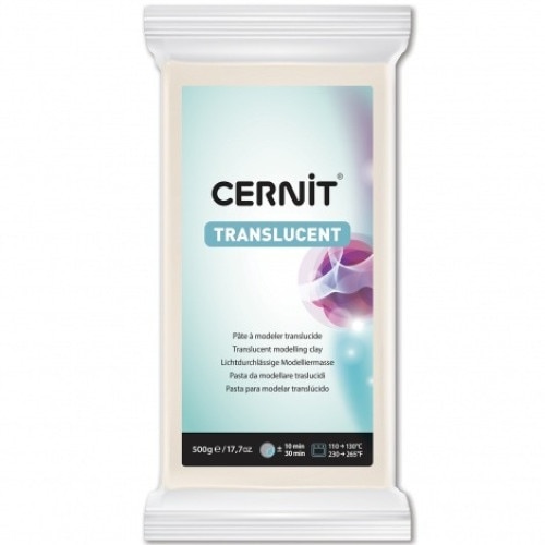 Lut polimeric Cernit, Translucent, Alb 005, 500 g - eMAG.ro