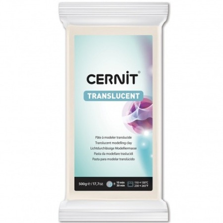 Lut polimeric Cernit, Translucent, Alb 005, 500 g - eMAG.ro