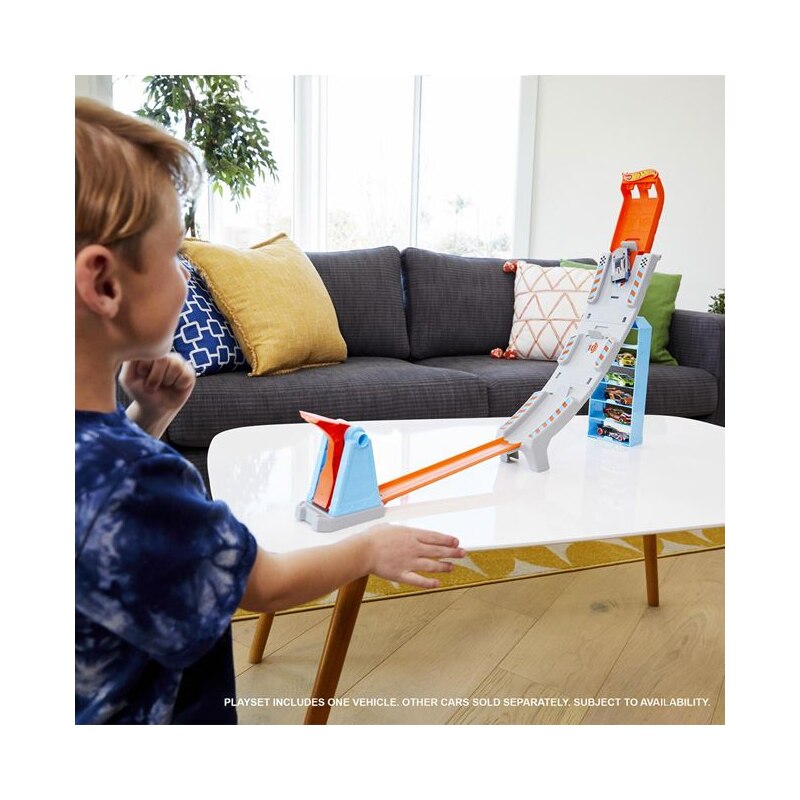Детски комплект Mattel, Автомобил, Писта, Пластмаса, 4-10 години ...