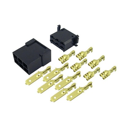 Conector priza auto Carcommerce, 6 pini/6 cai, Negru/Auriu - eMAG.ro