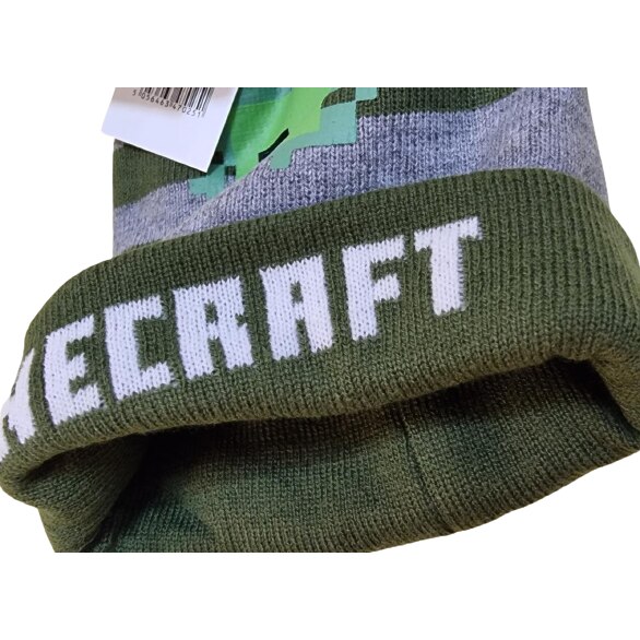 Caciula copii Minecraft, Creeper Logo, 8-12 ani, circumferinta 54 cm ...