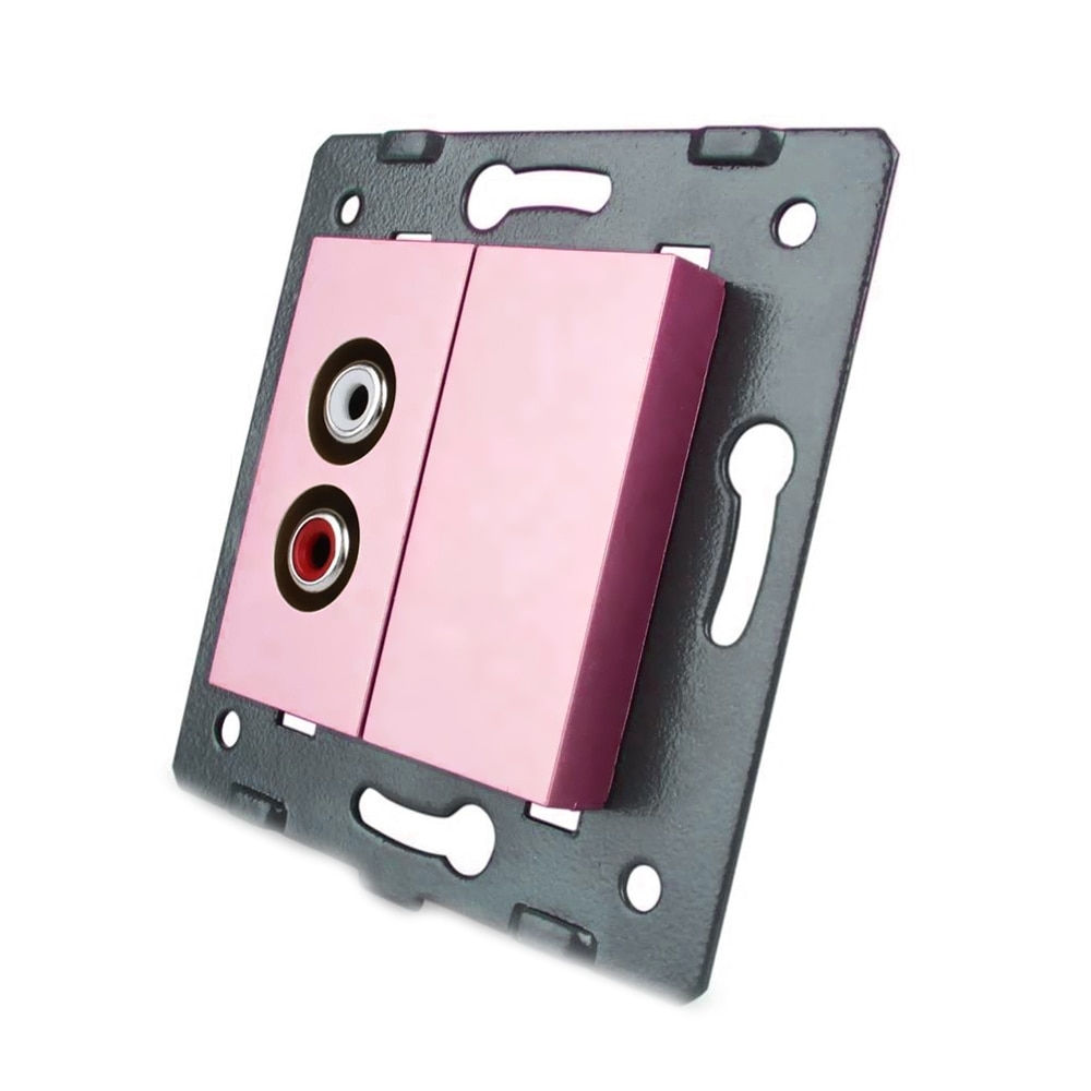 Priza audio Livolo, Roz, VL-C7-1AD-17 - eMAG.ro