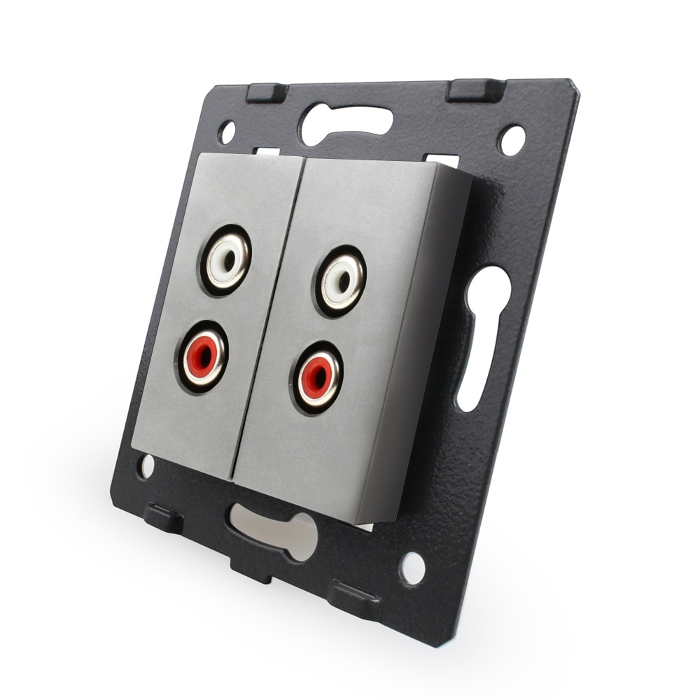 Priza dubla audio Livolo, Gri, C7-2AD-15 - eMAG.ro