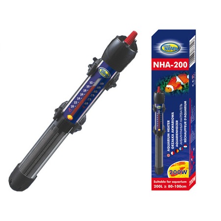 Incalzitor acvariu cu termometru, Aqua Nova, 200W, 200l, Negru - eMAG.ro