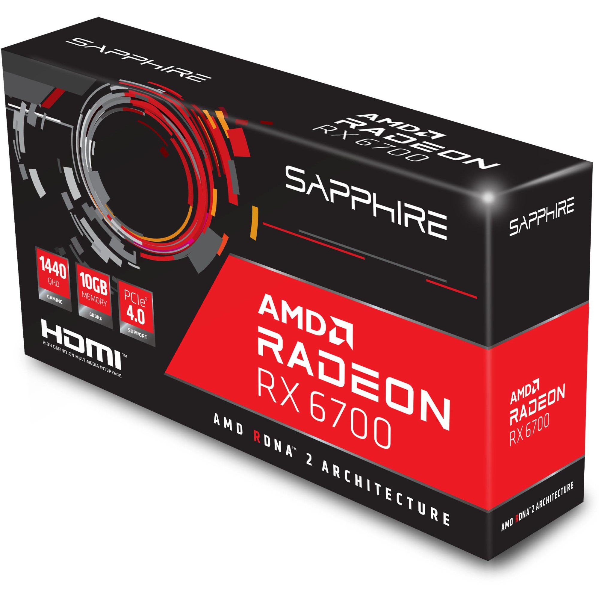 Видео карта SAPPHIRE Radeon RX 6700 10GB OC, GDDR6, 160bit, HDMI - eMAG.bg