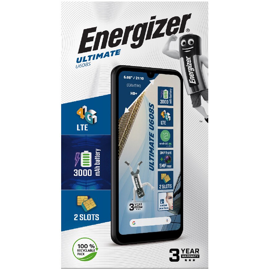 Energizer U608S mobiltelefon, 4G, fekete - eMAG.hu
