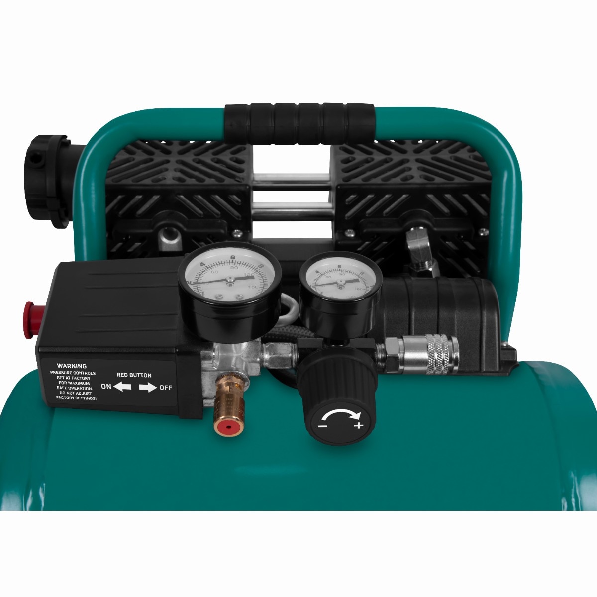 Compresor de aer silentios, VONROC, CR504AC, 6L, 750W, fara ulei, 8 bar ...