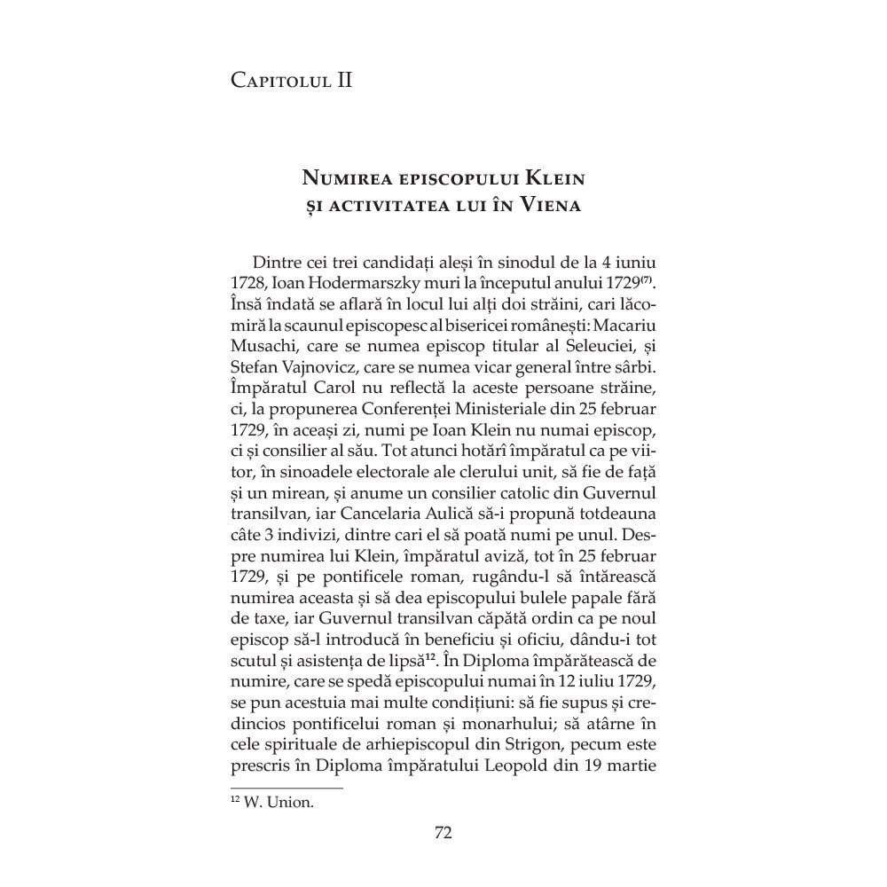 Din istoria romanilor. Episcopul Ioan Inocentiu Klein (1728-1751 ...