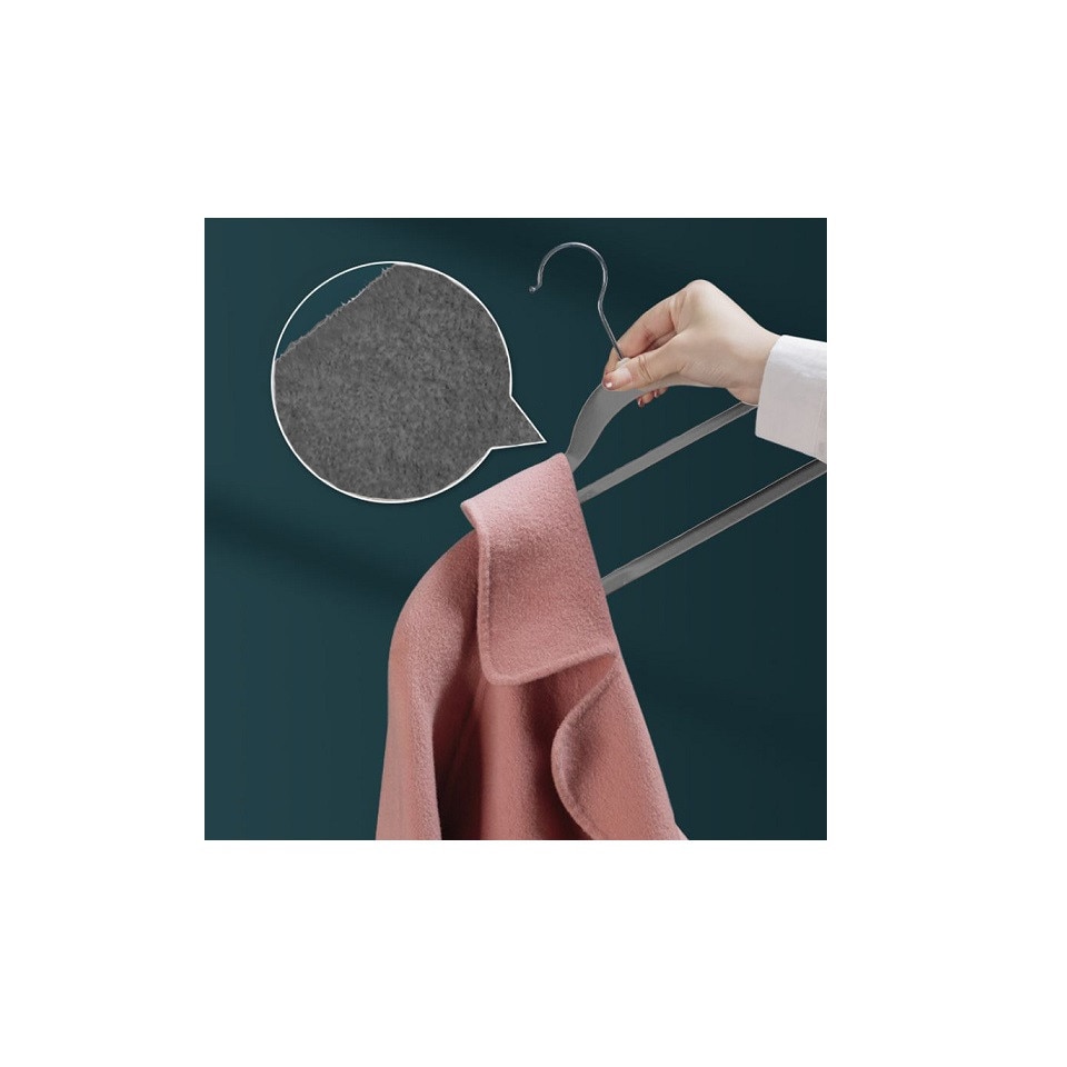 Set 20 Umerase din velur, pentru haine, gri - eMAG.ro