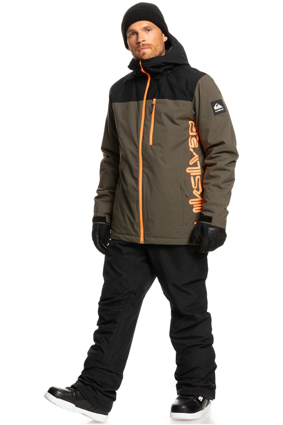 QUIKSILVER, Jacheta cu mansete ajustabile si gluga, pentru schi Morton ...