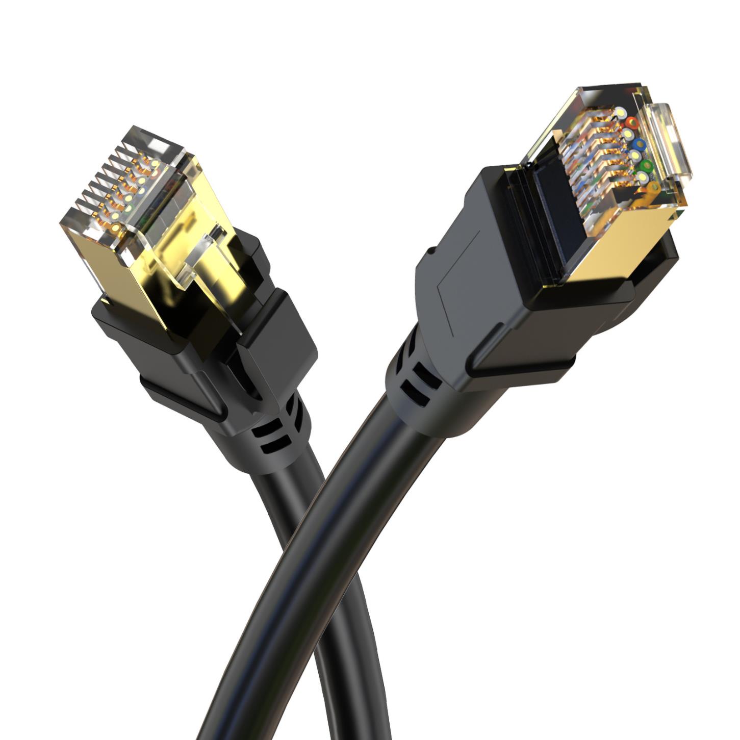 Cablu Ethernet, Cat8, 1m, Negru - eMAG.ro