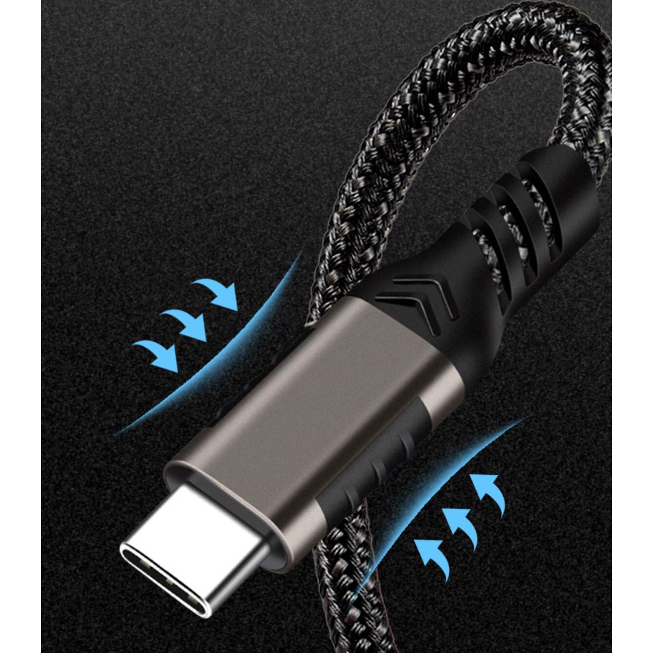 Cablu, USB/USB-C, 0.5m, Negru - eMAG.ro