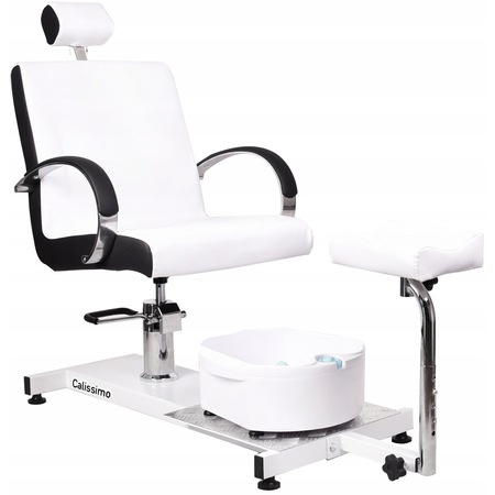 ENZO Louis kozmetikai szék pedikűrhöz fekete-fehér wellness szék ...