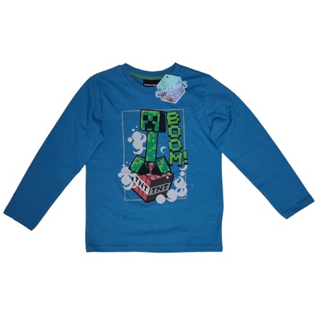 Bluza copii, Minecraft, Mojang, Creeper TNT, 8 ani, Albastru - eMAG.ro