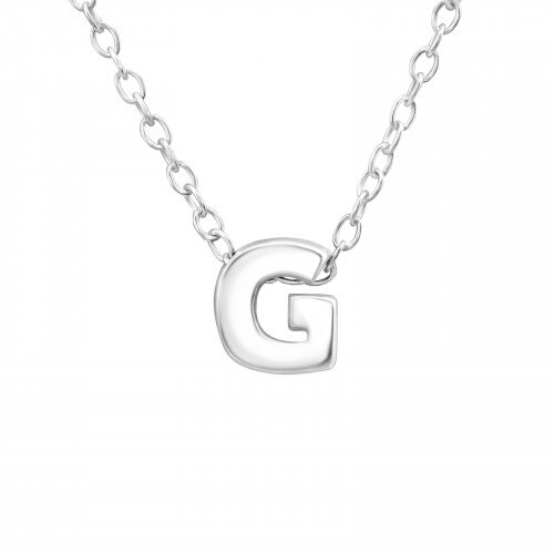 Colier din argint cu pandantiv litera "G" si lantisor 45 cm - eMAG.ro