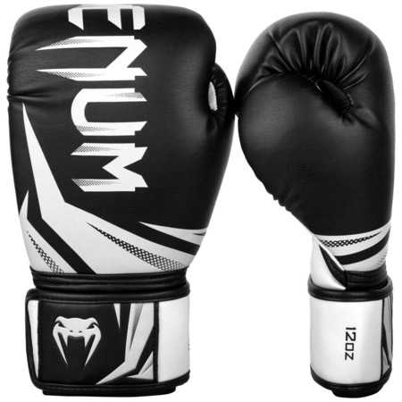 Manusi Box Venum Challanger 3.0, 14OZ, Black/White - eMAG.ro