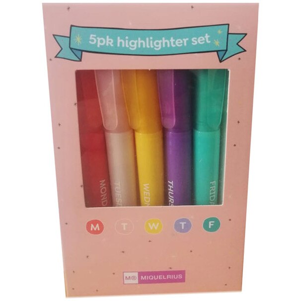 Комплект текстмаркери Miquelrius Back2Fun, 5 цвята - eMAG.bg