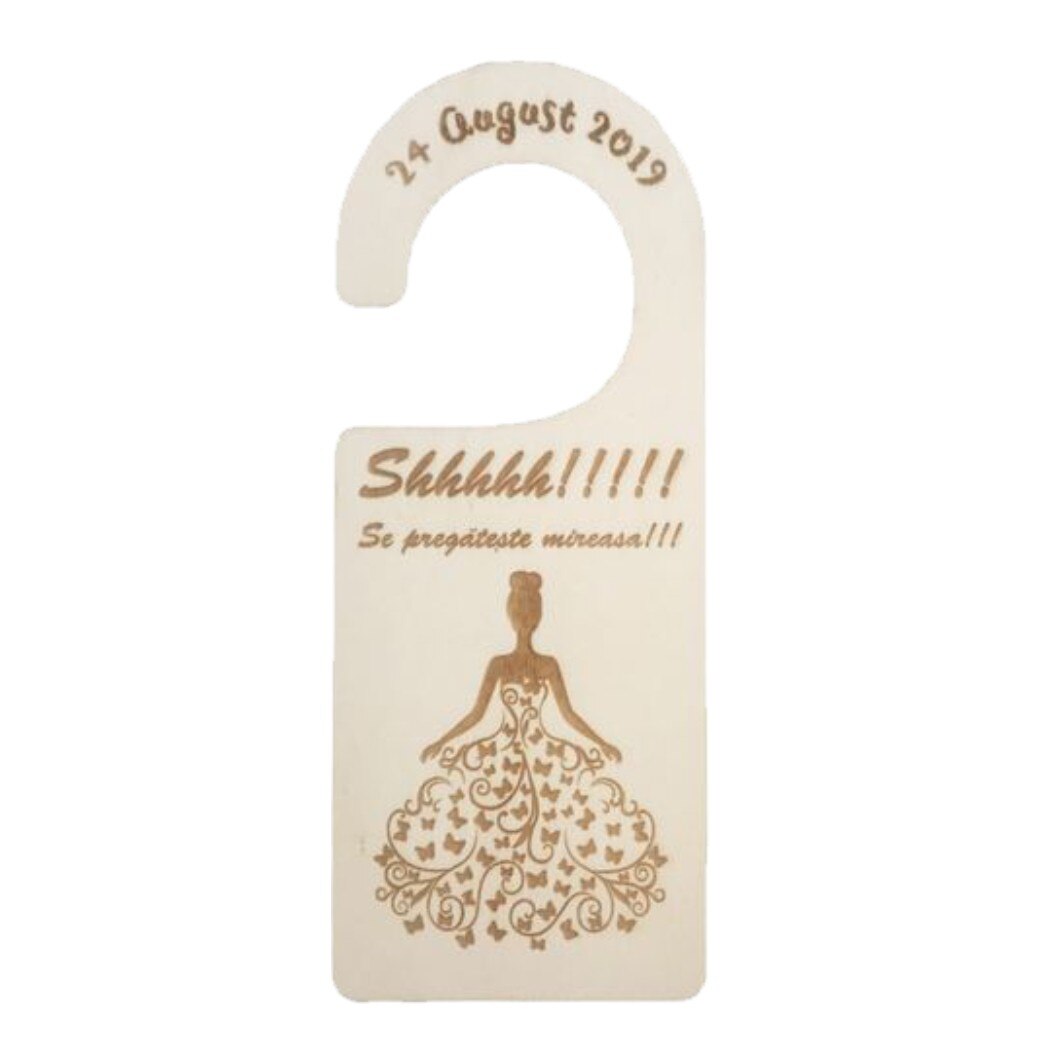 Set Placute Usa Miri, Personalizate, Nunta, Lemn Natur, 15x6cm ...