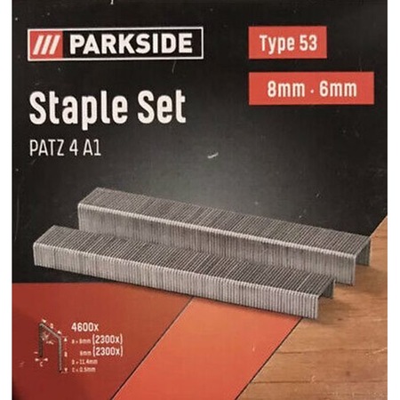 Set capse 4600 bucati PARKSIDE PATZ 4 A1, tip 53, 2300buc de 6mm ...