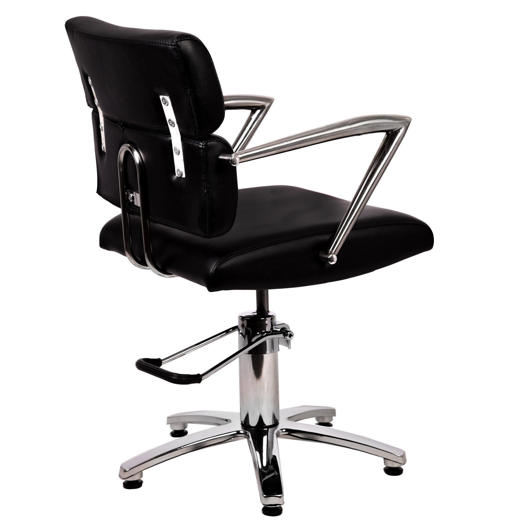 Scaun de frizerie Olga, Piele ecologica, Negru, 30 kg - eMAG.ro