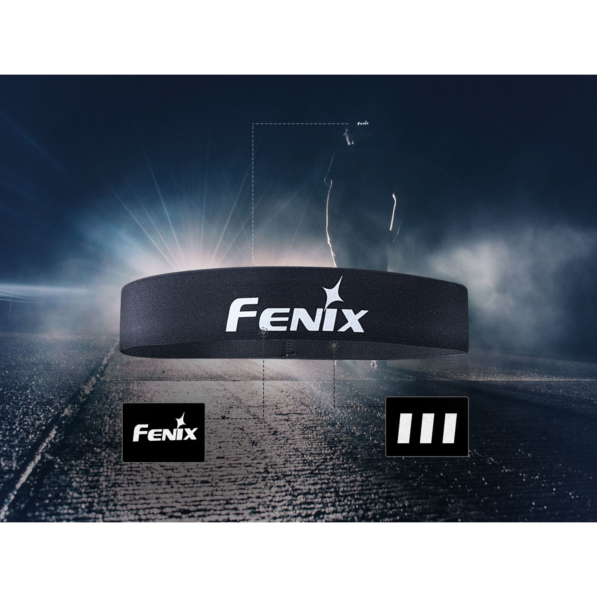 Banda sport pentru cap, Fenix, AFH-10, Nylon, Negru - eMAG.ro